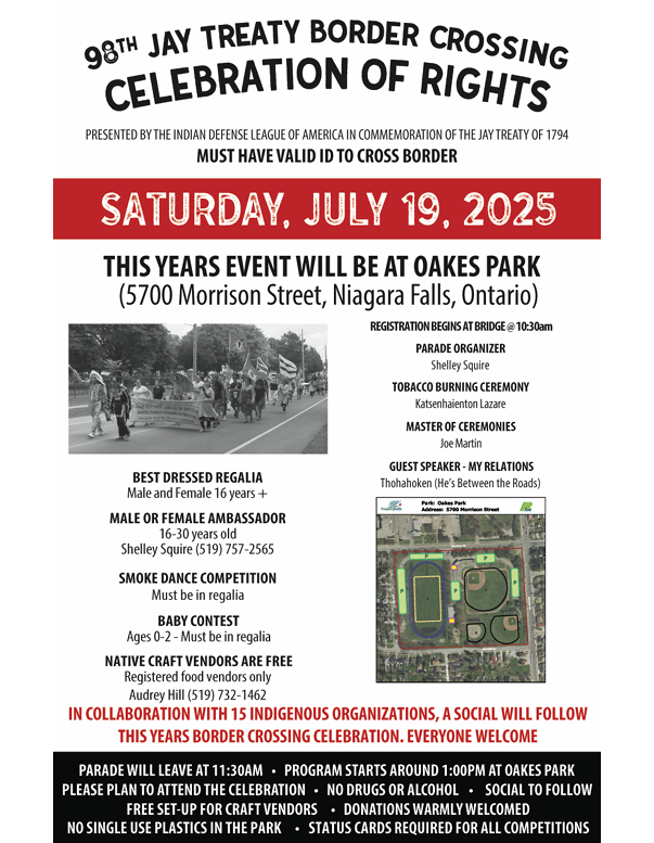 98th Jay Treaty Border Crossing Celebration of Rights - Greater Niagara ...